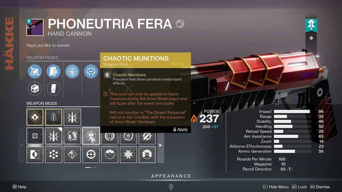 Destiny 2 Volatile Weapon mods, explained – Destructoid