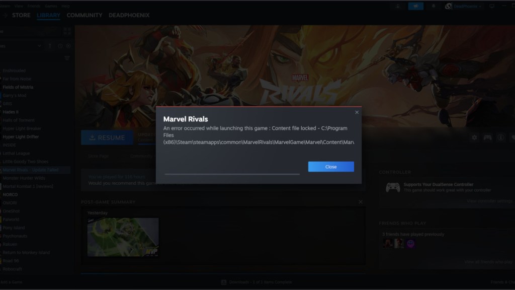 How to fix "Content File Locked" issue in Marvel Rivals – Destructoid
