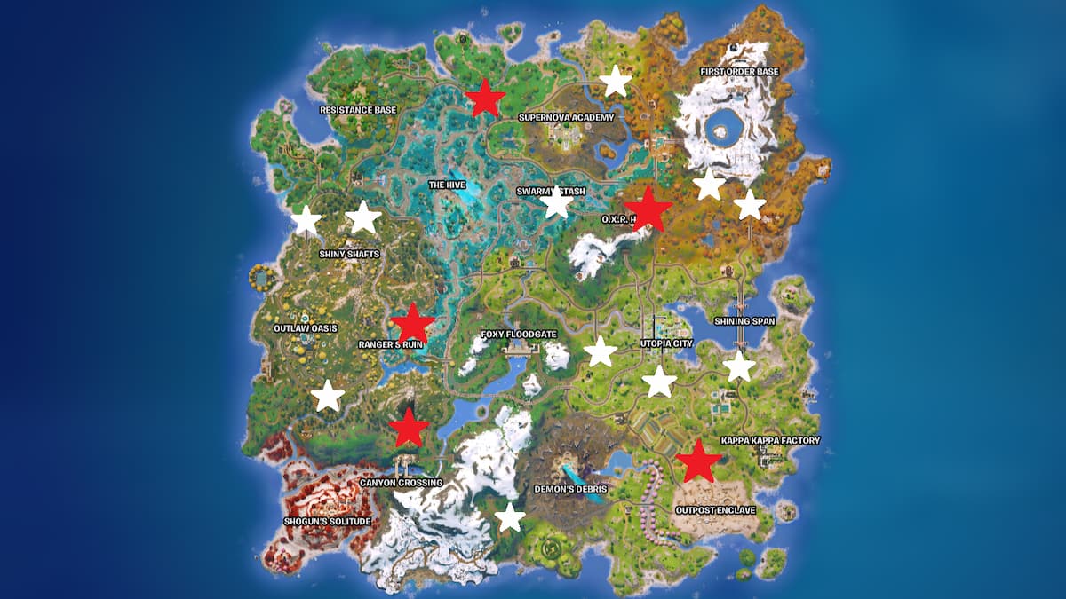 All OXR Chest locations in Fortnite Chapter 6, season 4 – Destructoid
