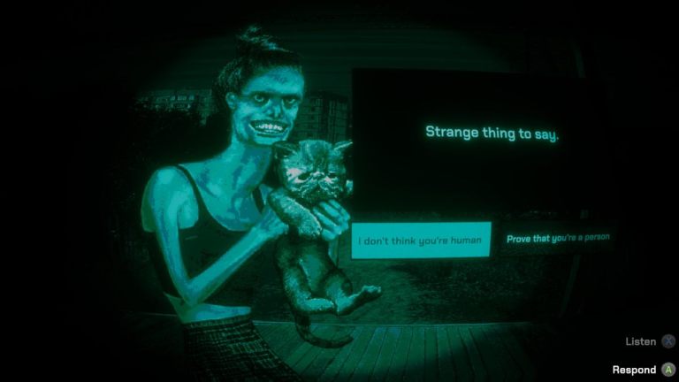 What does the cat do in No, I'm not a Human? – Destructoid