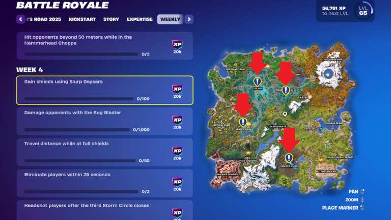 How to gain shields using Slurp Geysers in Fortnite Chapter 6, season 4 ...
