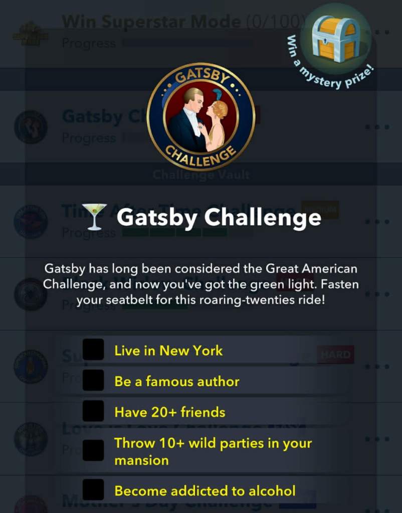 How to complete the Gatsby challenge in BitLife – Destructoid