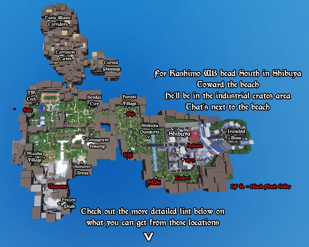 KAIZEN Locations & Map Guide - Boss, Chest, Weapon, Style [KASHIMO ...