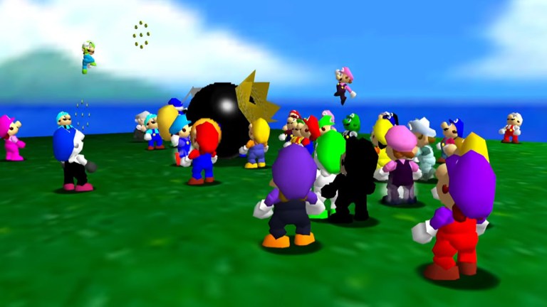 Super Mario 64 was just beaten by 100 players at once, in the same ...